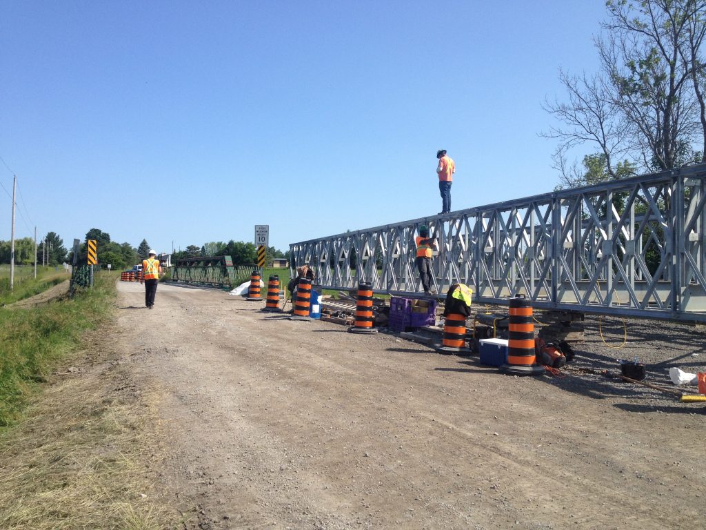 Algonquin Modular Panel rental bridge used on East Chester, NS project