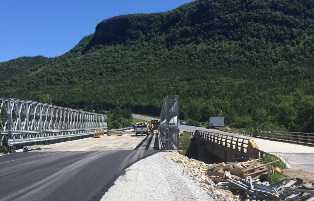 Algonquin Modular Panel rental bridge used on East Chester, NS project