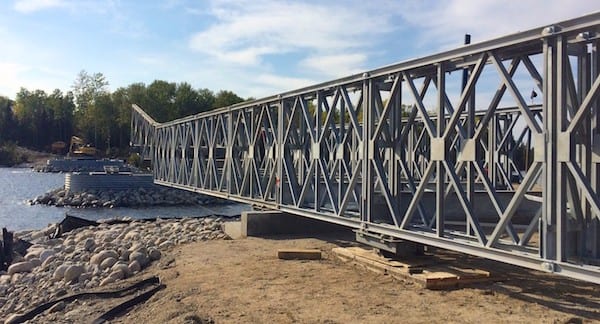 Modular Bridge provides road access to ON First Nation community