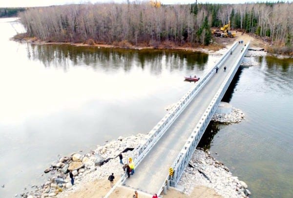 Modular Bridge provides road access to ON First Nation community