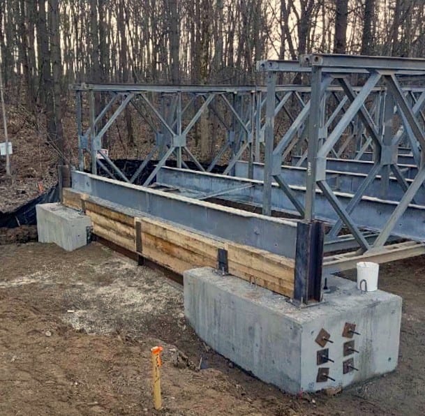 Two construction bridges rented for Kitchener road extension