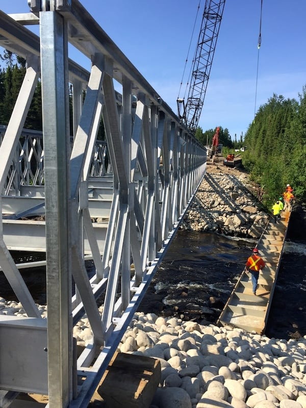 Remote MTO vehicular bridge replaced in just under four days