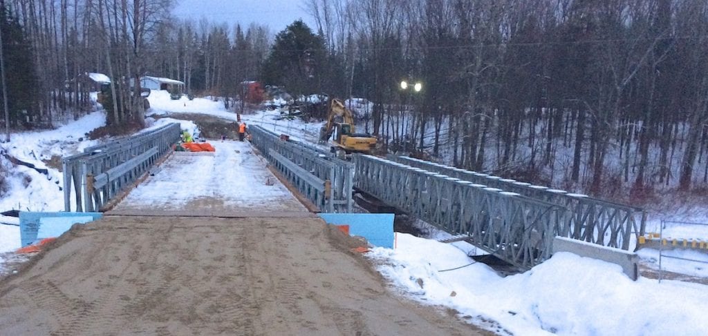 Modular Panel Bridge supplied to CN rail crossing by Algonquin Bridge