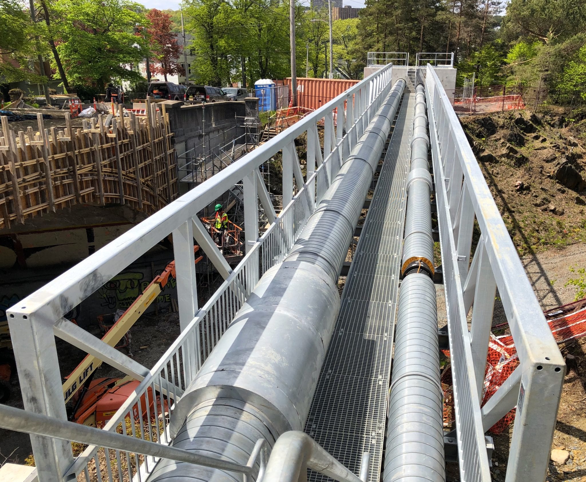 Prefabricated utility bridge part of Halifax rail overpass rehab