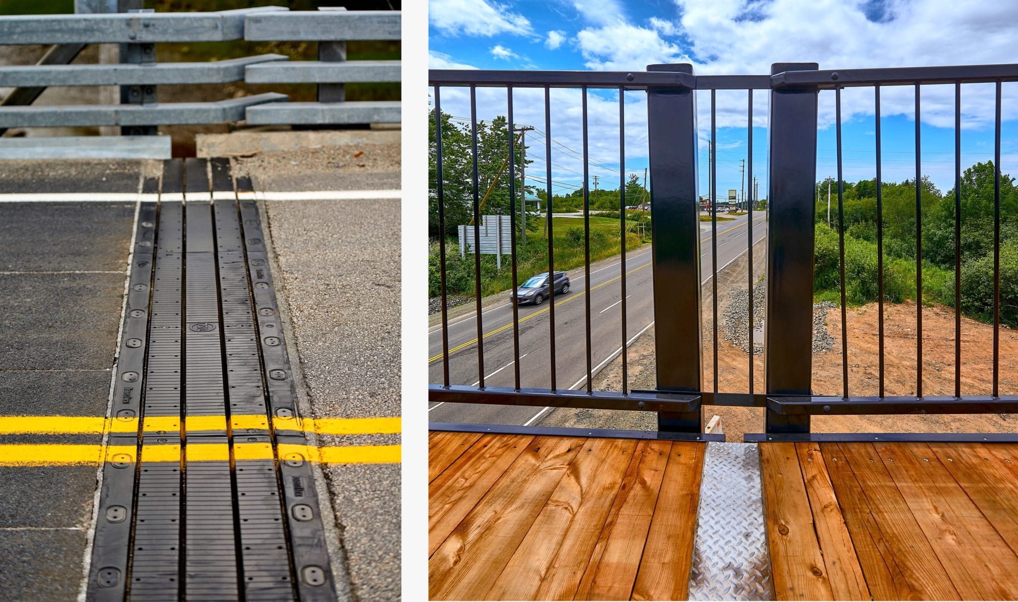 Triple-span bridge joins Nova Scotia rail-bed trail over highway
