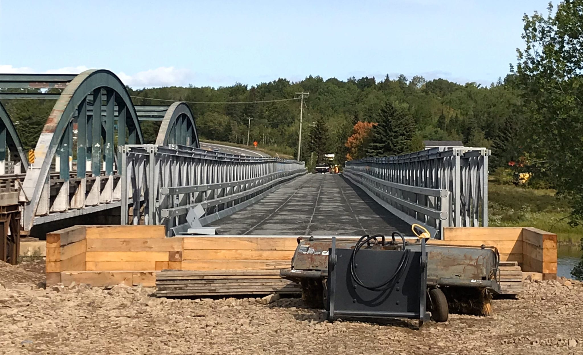 Pair of Temporary Detour Bridges at Coles Island, NB