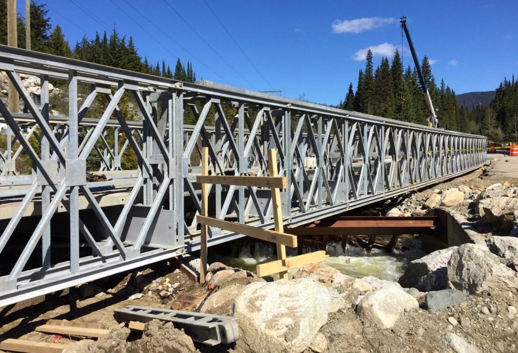 Algonquin Modular Panel rental bridge used on East Chester, NS project